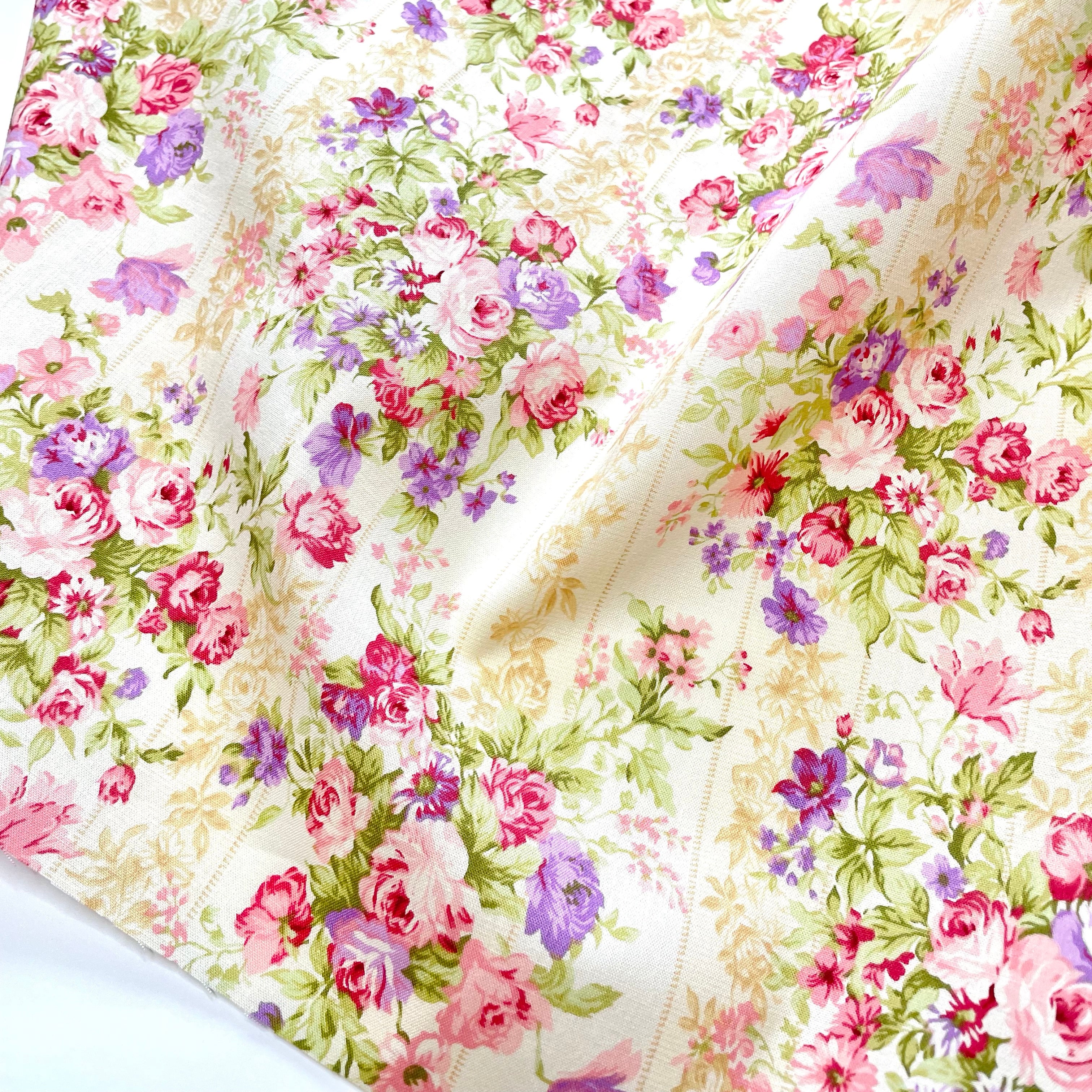 YUWA - Obana (Pink x Cream) – Rose Garden Patchwork
